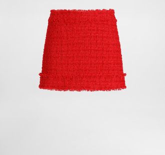 Dolce & Gabbana Minirock Rachel Aus Tweed - Frau R&ouml;cke Rot 36