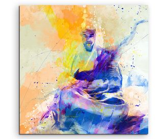 Paul Sinus Art Kung Fu II 60x60cm Wandbild SPORTBILD Aquarell Art tolle Farben von Paul Sinus