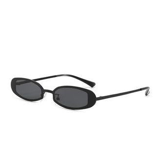 Generic Lunettes De Soleil Unisexes &Agrave; Monture M&eacute;tallique Fine, Id&eacute;ales For La Conduite En Ext&eacute;rieur Et Les Vacances(Black)