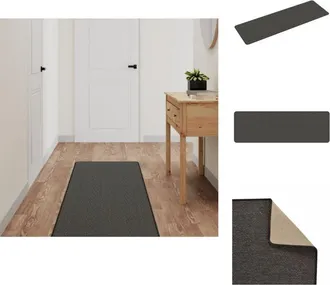 vidaXL Teppichl&auml;ufer Sisal-Optik Anthrazit 50x150 cm - Teppichl&auml;ufer - Sisal Look - Anthrazit - Wohnraumteppich - Flurreinrichtung
