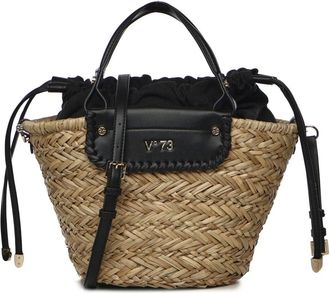 V&deg; 73 Femme, Sacs, Multicolore, Taille: ONE Size Sac Bandouli&egrave;re En Paille Avec Poign&eacute;e Sup&eacute;rieure