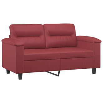 vidaXL 2-Sitzer-Sofa Weinrot 120 cm Kunstleder Vidaxl