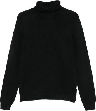 Add Pull &agrave; col roul&eacute; c&ocirc;tel&eacute; - Homme - Pulls - Noir - Taille: M