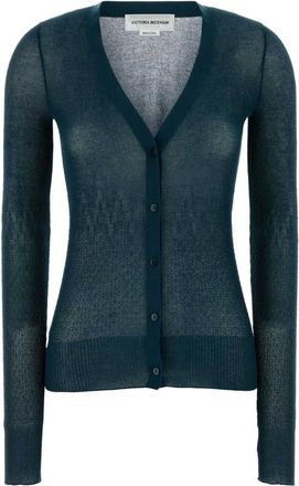 Victoria Beckham Femme, Pulls, Vert, Taille: 40 FR Cardigan