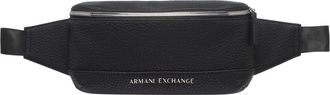 A|X Armani Exchange Mens Essential, Capri, Silver logo WaistbagWaist Strap Black,One Size