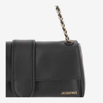 Jacquemus Womens Shoulder Bag Chaine Black Leather