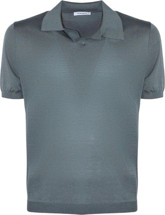 KANGRA Homme, Tops, Vert, Taille: M Polo en m&eacute;lange de soie et de coton