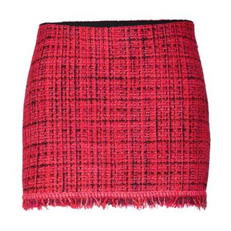 Patrizia Pepe Fringed Tweed Minirock - - Skirts - Damen - Rot - M