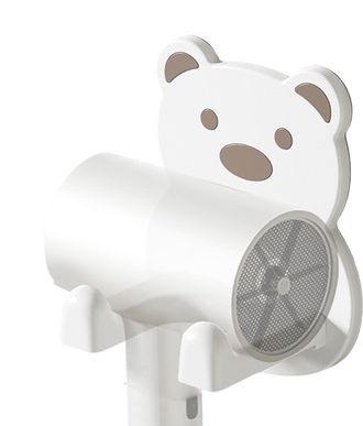 Generic Haartrocknerhalter, Haartrocknerhalter - Wand-F&ouml;nhalter Aufkleber Hug Bear - Badezimmer Utensilienhalter Multifunktionaler wasserdichter Organizer f&uuml;r