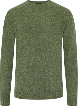 Tom Rusborg Melierter Rundhalspullover aus einem Woll-Mix in