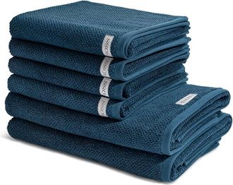 ROSS 6 teiliges Frottier-Set - Selection Bio-Baumwolle (4 X Handtuch 2 X Duschtuch im Set) - 540 g/m2 - Baumwolle - Frottee - saugstark - weich und flausch