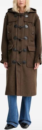 Munthe Leverna hooded toggle coat - Braun