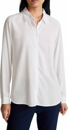 Benetton Damen Camicia 5wpwdq0b0 Hemd, Wei&szlig;, Medium
