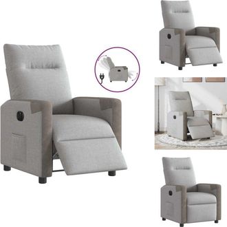 vidaXL Vidaxl - Relaxsessel Elektrisch Wolkengrau Stoff - Relaxsessel - Relaxstuhl - Sessel - Fernsehsessel