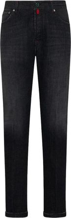 Kiton Homme, Jeans, Noir, Taille: W34 Jeans cinq poches en denim stretch d&eacute;lav&eacute;