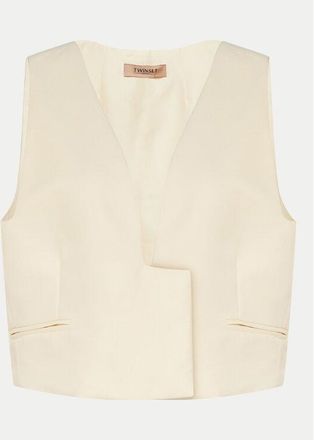 Twin-Set Weste 241TT2100 &Eacute;cru Slim Fit