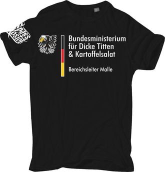 Spass Kostet Herren Tshirt Malle Bundesministerium f&uuml;r Dicke Titten und Kartoffelsalat Gr&ouml;&szlig;e S - 5XL