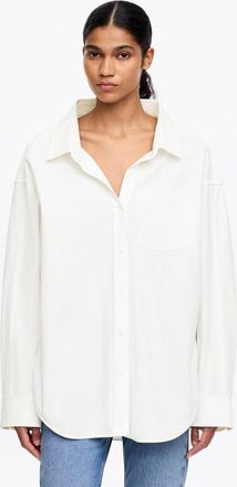 Arket Lockeres Hemd Mit Offenem Kragen -Wei&szlig;