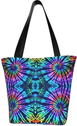 AOOEDM Tie Dye Perfection Tote Bag Femmes Capacit&eacute; &Eacute;paule &Eacute;picerie Sacs