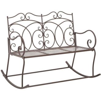 vidaXL Vidaxl - Banc de jardin 104 cm Fer Marron antique