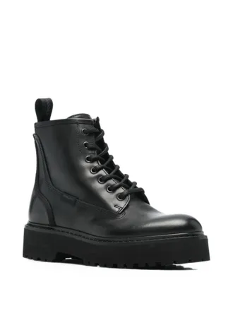 Woolrich Leather Lace-Up Boot - Black