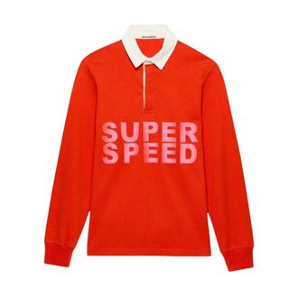 J.W.Anderson Femme, Tops, Rouge, Taille: 38 FR Super Speed Rugby Polo