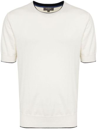 N.Peal t-shirt en maille fine - Tons neutres