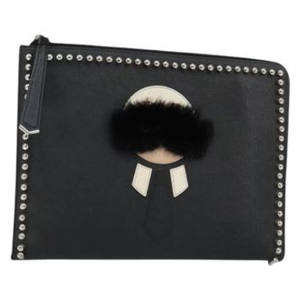 Fendi Pre-owned Leder Clutch - - Pre-owned - Damen - Schwarzk - ONE SIZE