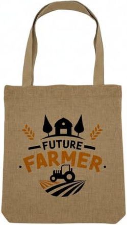 Fabulous Sac Shopping Tote Bag Aspect Lin - Future Farmer Agriculture Job - Sac de Courses Toile Epaisse 360g Beige Naturel Cabas Port&eacute; Epaule Solide Imprim&eacute; e