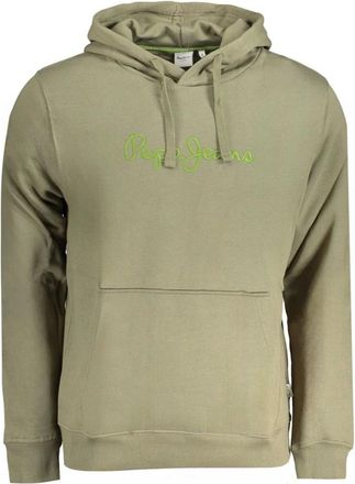 Pepe Jeans London Homme, Sweatshirts et sweats &agrave; capuche, Vert, Taille: S Sweat &agrave; capuche vert avec logo brod&eacute;