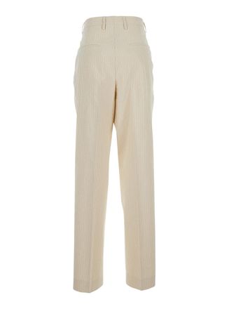 Dries Van Noten Womens Trousers Pilar Beige Cotton