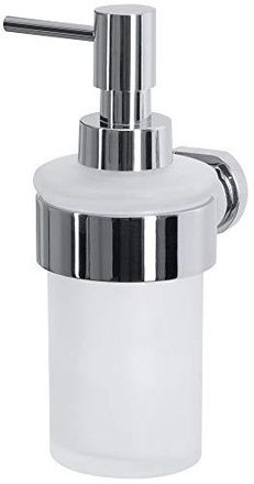 Spirella Seifenspender Milo | Glas | zur Wandmontage inklusive Schrauben | auch zum Kleben geeignet - separat erhältlich, 10x11x17,5