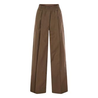 Brunello Cucinelli Femme, Pantalons, Brun, Taille: 34 FR Pantalon ample en coton