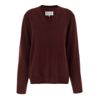 Maison Margiela Femme, Pulls, Rouge, Taille: 44 FR Four Stitches Sweater