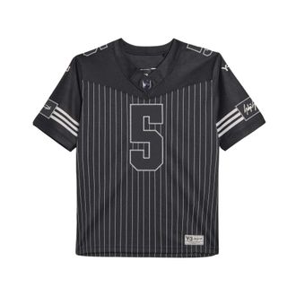 Yohji Yamamoto Homme, Tops, Noir, Taille: XL Elite 5 A Football Short Sleeve Tee
