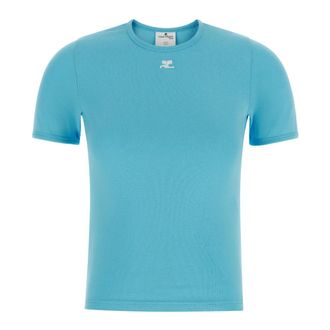 Courr&egrave;ges Damen, Oberteile, Blau, SGr&ouml;&szlig;e