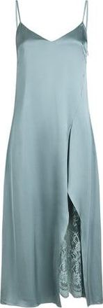 Acne Studios Robe nuisette satin&eacute;e en coton m&eacute;lang&eacute;