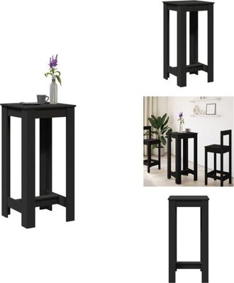 vidaXL Bartisch Schwarz 51x50x103,5 cm Holzwerkstoff - Bartisch - Bartische - Stehtisch - Kneipentisch