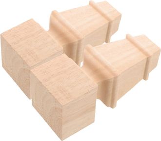 PartyKindom 2 Stück Massive Holz Möbelfüße Stabile Tisch und Schrankbeine Langlebigem Holz Einfache Montage rutschfest und Belastbar als Ersatz für Kommoden Sofas