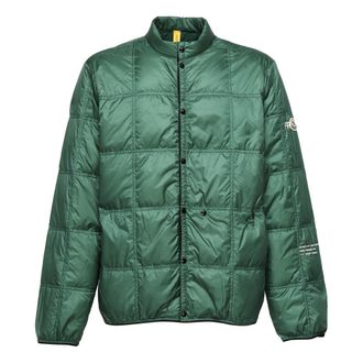 Moncler Gr&uuml;ne Steppjacke mit Bestickten Details - - Jackets - Herren - Gr&uuml;n - L
