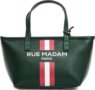 Rue Madame París Shopper & Totes - Compact Mini Shopping Bag In Green Leather With St - Gr. unisize - in Grün - für Damen