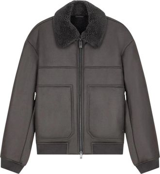 A|X Armani Exchange Bomberjacke mit Lammfellkragen - - Jackets - Herren - Braun - M