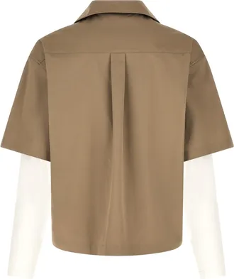 Balenciaga Double-Layer Cotton Shirt - Beige