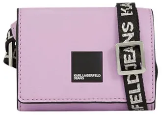 Karl Lagerfeld Karl Lagerfeld Jeans, Portefeuille Bandouli&egrave;re Femme Avec Logo Encadr&eacute;, Violet, One size