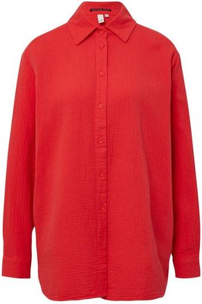 QS by s.Oliver Langarmbluse Bluse Hemdbluse aus Musselin