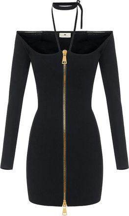 Elisabetta Franchi Knielanges Kleid - Schwarz