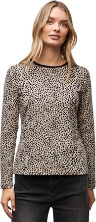 Street One Jersey-Shirt im Leo-Look Sanded beige 46