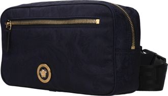 Versace Mens Blue Fabric Backpack