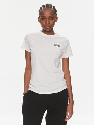 HUGO BOSS T-Shirt Elogobadge 50517925 Écru Slim Fit