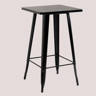 Sklum Hohe quadratische Tischplatte 60x60 cm aus Lix-Stahl Schwarz